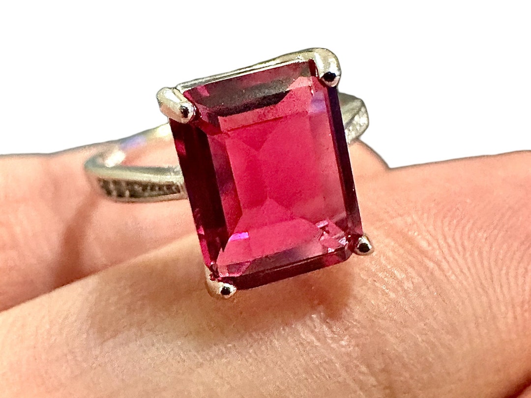 Ruby Ring for Women Silver Ruby Ring Sterling Silver 925 Silver Ring ...