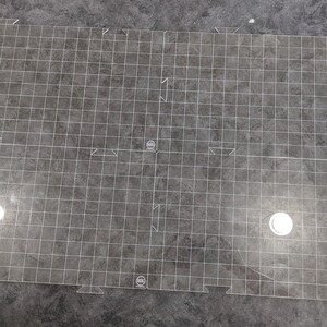 UPDATED 2.0 Clear Acrylic One Inch Dry Erase Grid for D&D, Wargaming ...