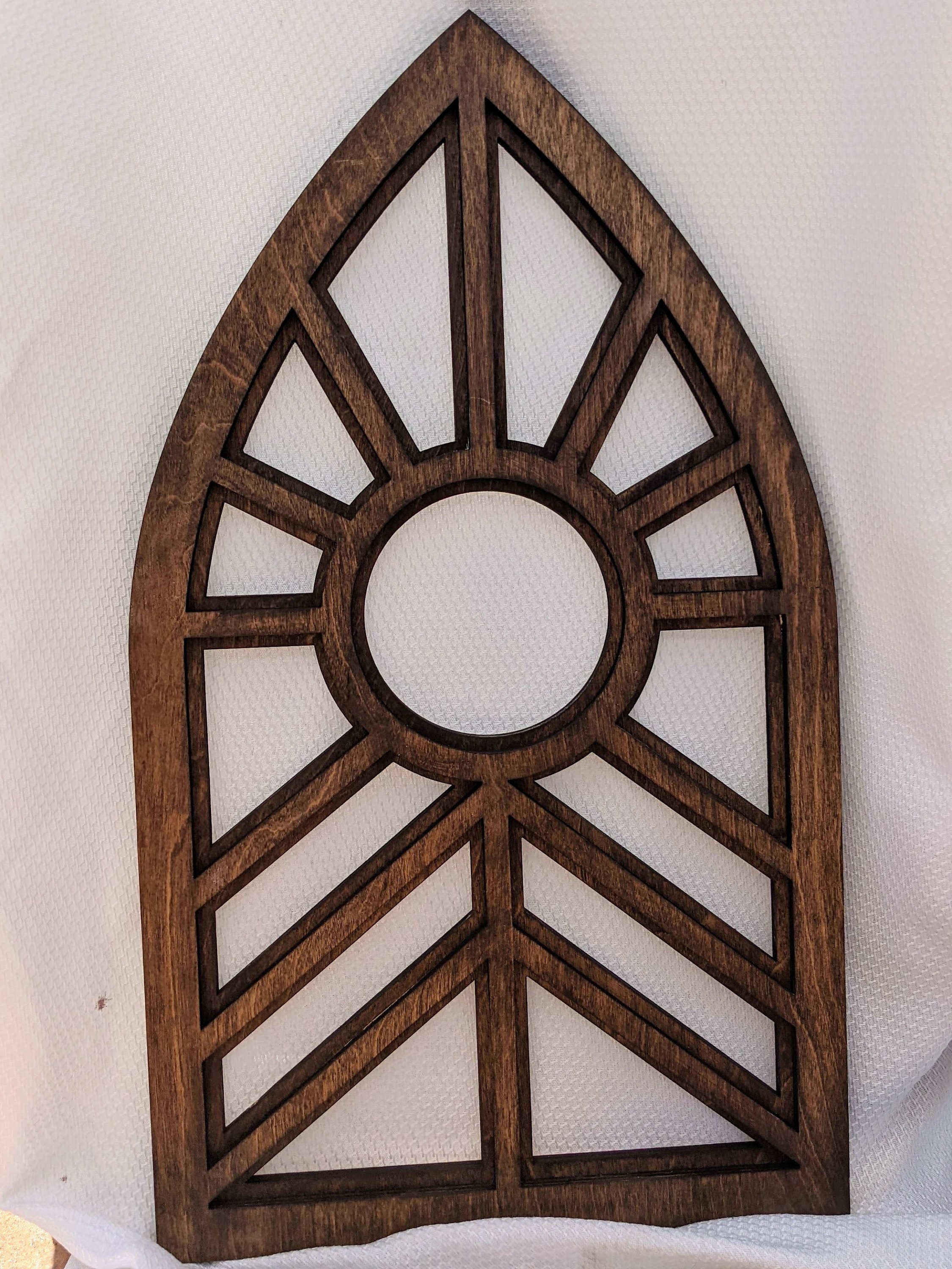Wooden Sunburst Cathedral Window Frame - Etsy