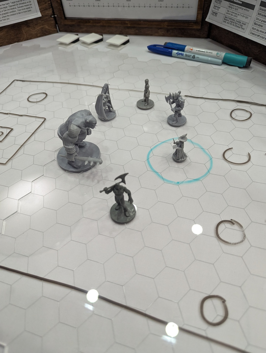 Hexagon Clear Acrylic One Inch Dry Erase Grid for D&D, Wargaming ...