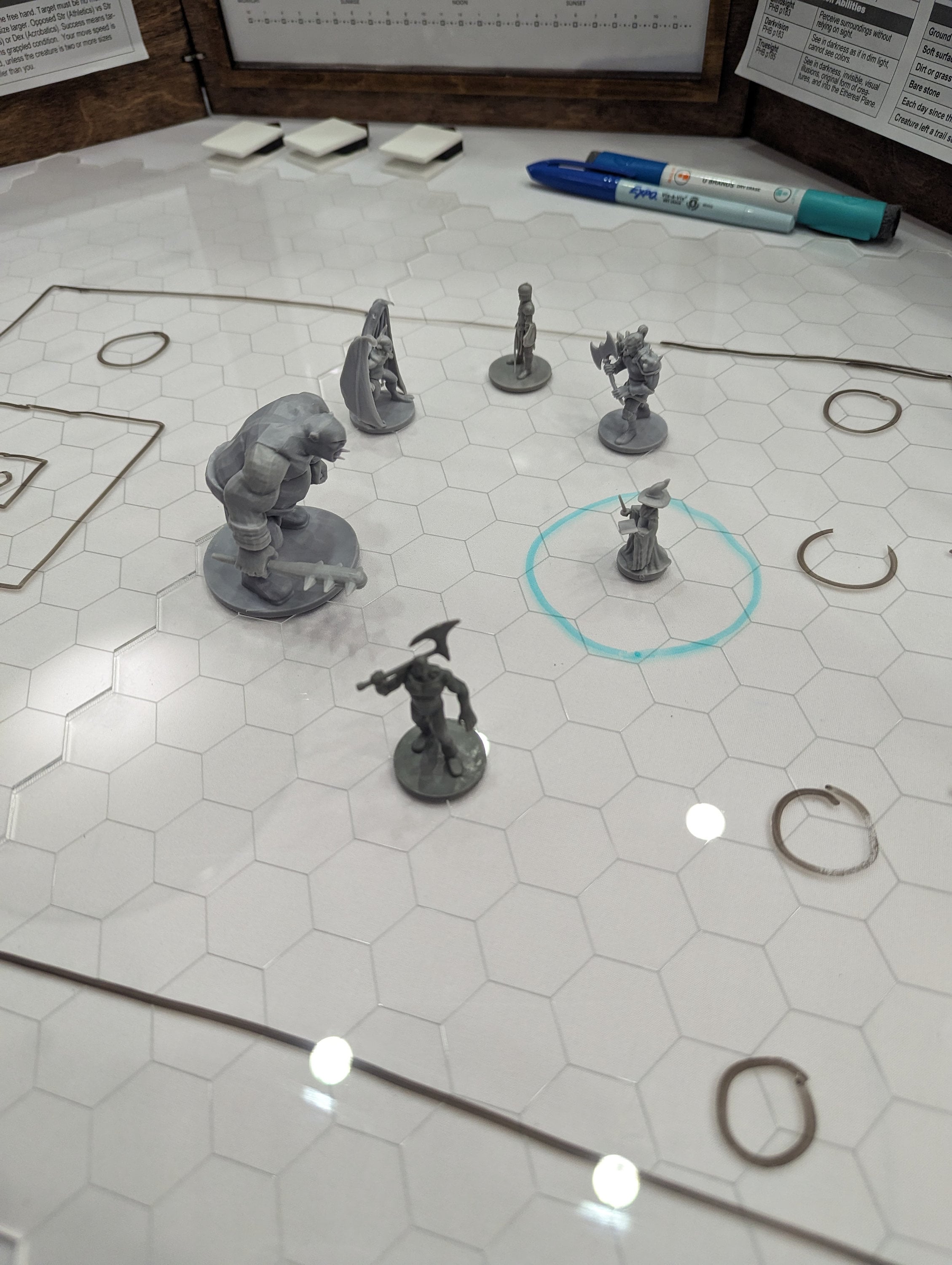 Hexagon Clear Acrylic One Inch Dry Erase Grid for D&D, Wargaming ...
