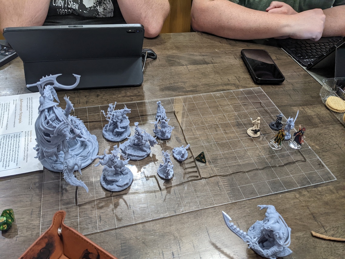 UPDATED 2.0 Clear Acrylic One Inch Dry Erase Grid for D&D, Wargaming ...