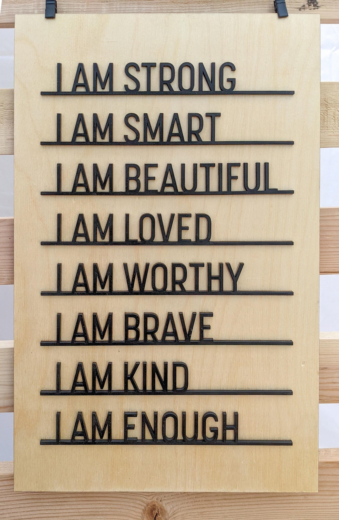Wooden Affirmation I Am Sign - Etsy