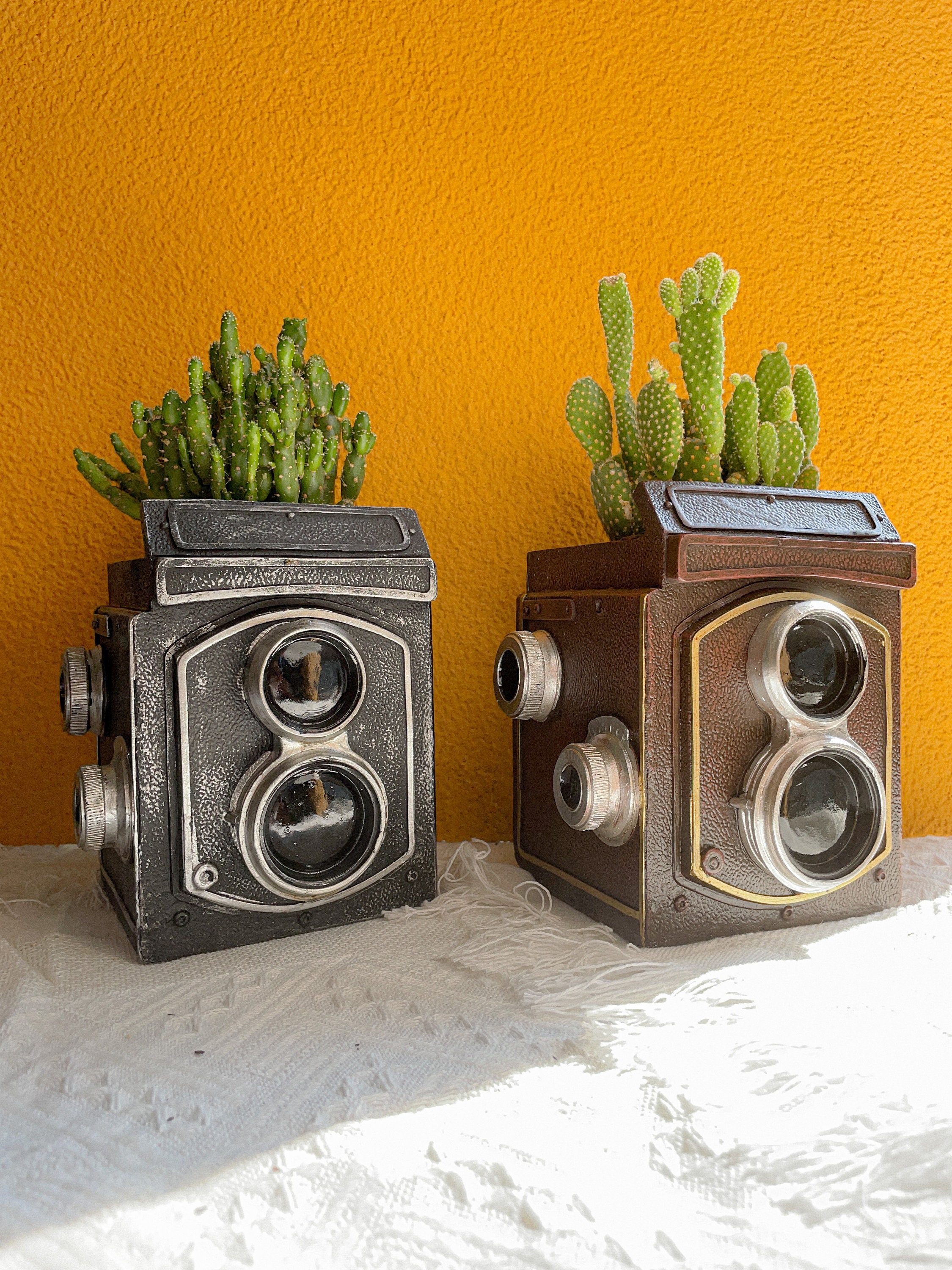 Black Vintage Camera Planter - Etsy