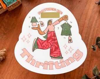 Coffee & Thrifting Sticker - Etsy
