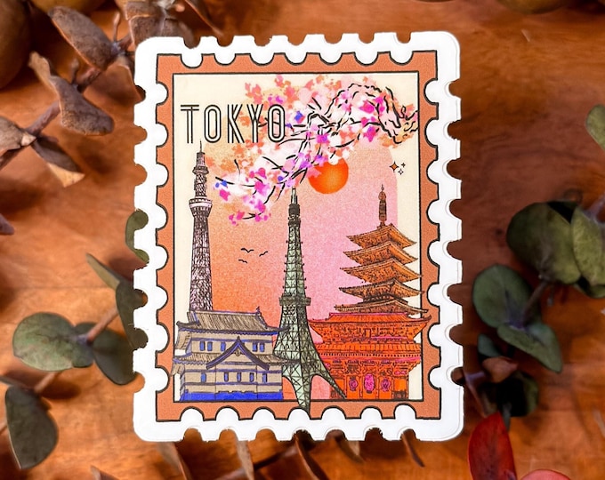 Tokyo Skyline Sticker, Japan Sticker, City & Travel Stickers, Asian ...