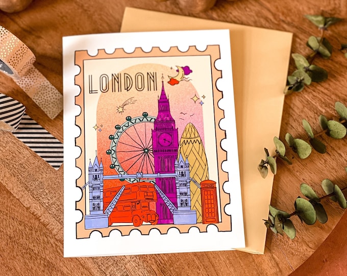 London Greeting Card, London Postcard, London, England Gift, Travel ...