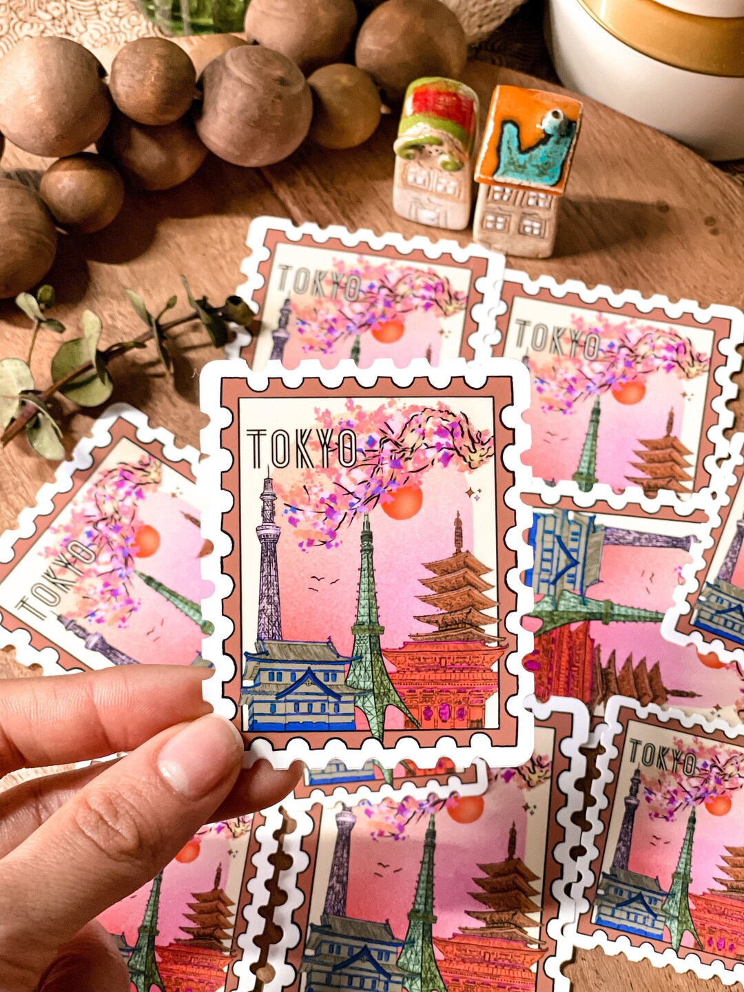 Tokyo Skyline Sticker, Japan Sticker, City & Travel Stickers, Asian ...