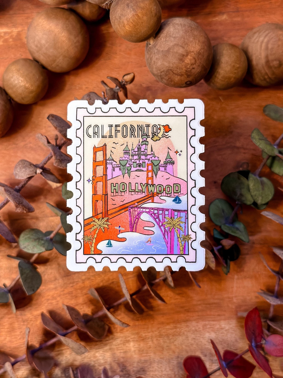 California Sticker, California State Sticker, San Francisco Skyline ...