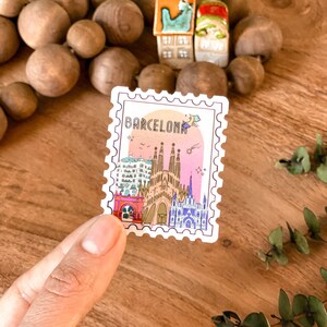 Barcelona Spain Sticker Barcelona Sticker Barcelona Skyline - Etsy