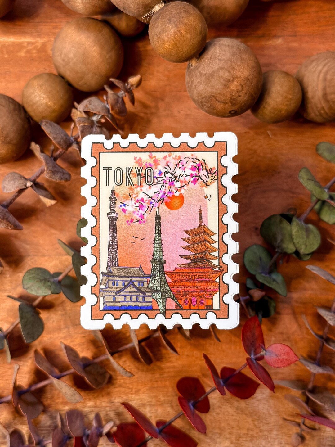 Tokyo Skyline Sticker, Japan Sticker, City & Travel Stickers, Asian ...