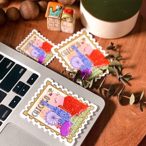 Chicago Sticker Chicago City Sticker Chicago Skyline Vinyl - Etsy