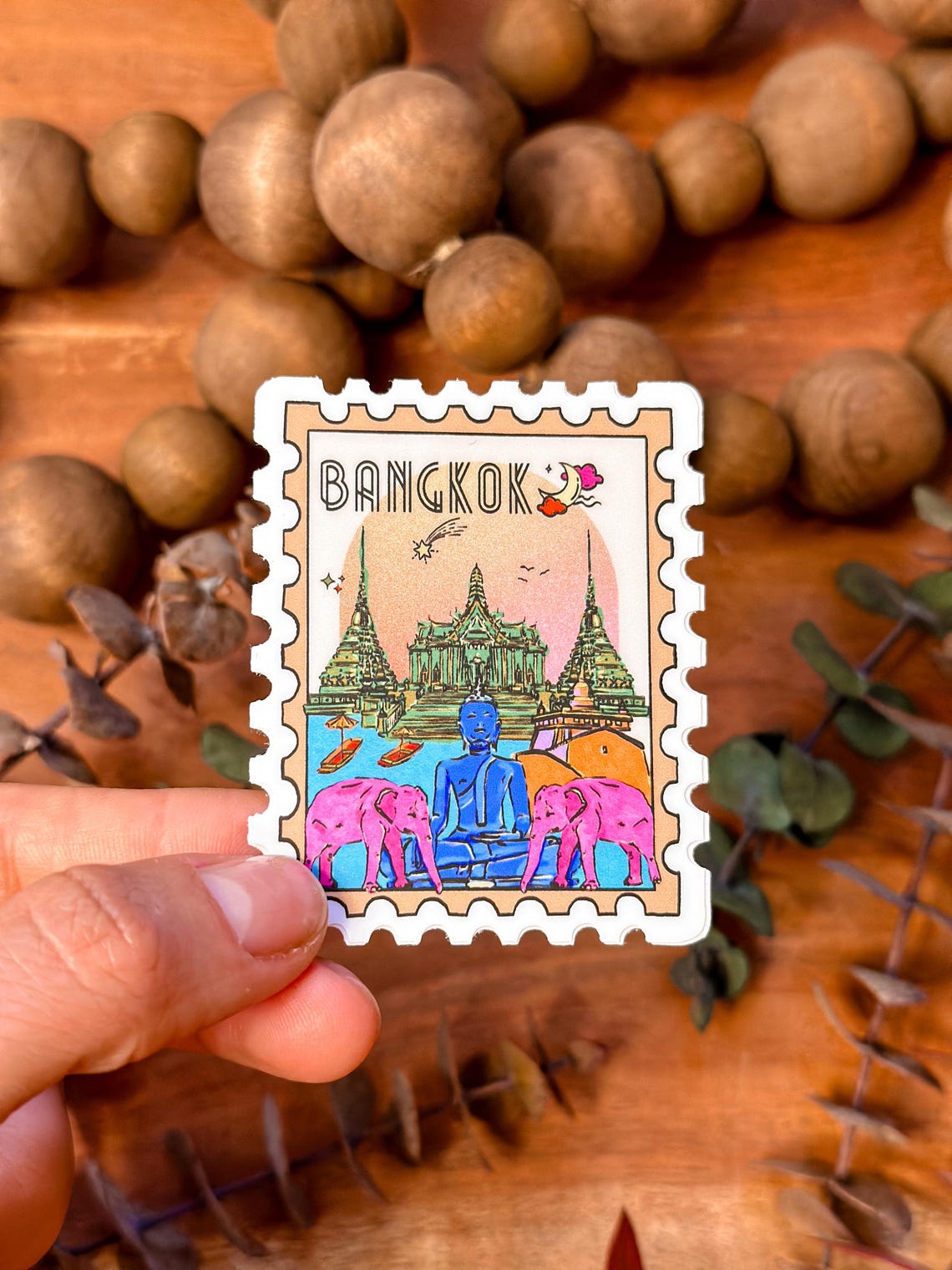 Bangkok Thailand Sticker: Colorful Illustration, Waterproof Vinyl - Etsy