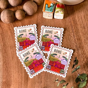 Rome Sticker, Italy Stickers, Rome Italy Skyline Vinyl Sticker, Travel ...