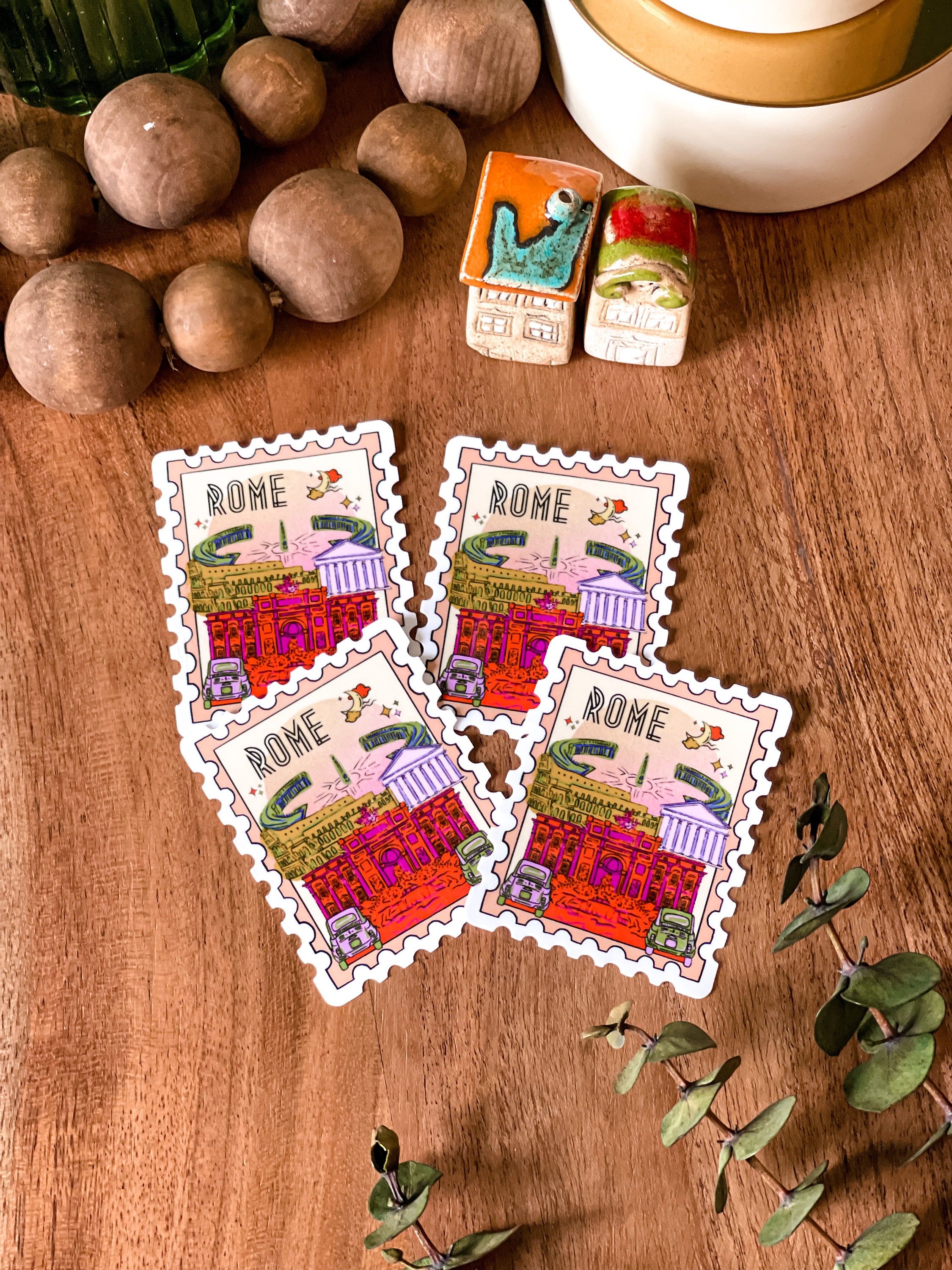 Rome Sticker Italy Stickers Rome Italy Skyline Vinyl | Etsy