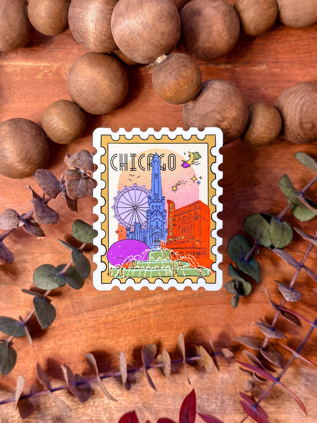 Chicago Sticker, Chicago City Sticker, Chicago Skyline Vinyl Sticker ...