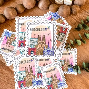Barcelona, Spain Sticker, Barcelona Sticker, Barcelona Skyline Sticker ...