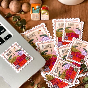 Rome Sticker, Italy Stickers, Rome Italy Skyline Vinyl Sticker, Travel ...