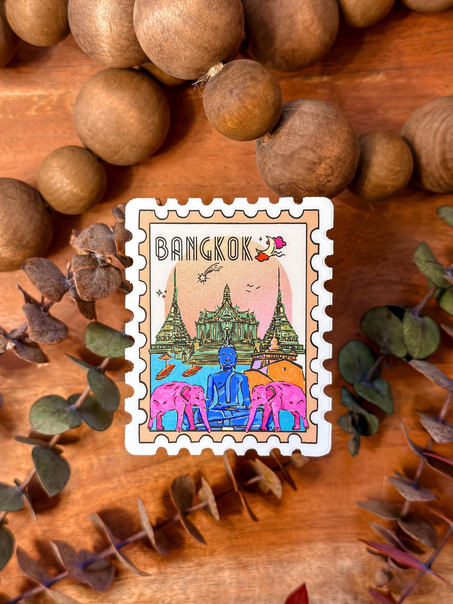 Bangkok Thailand Sticker: Colorful Illustration, Waterproof Vinyl - Etsy