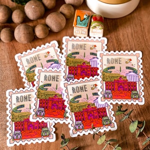 Rome Sticker, Italy Stickers, Rome Italy Skyline Vinyl Sticker, Travel ...