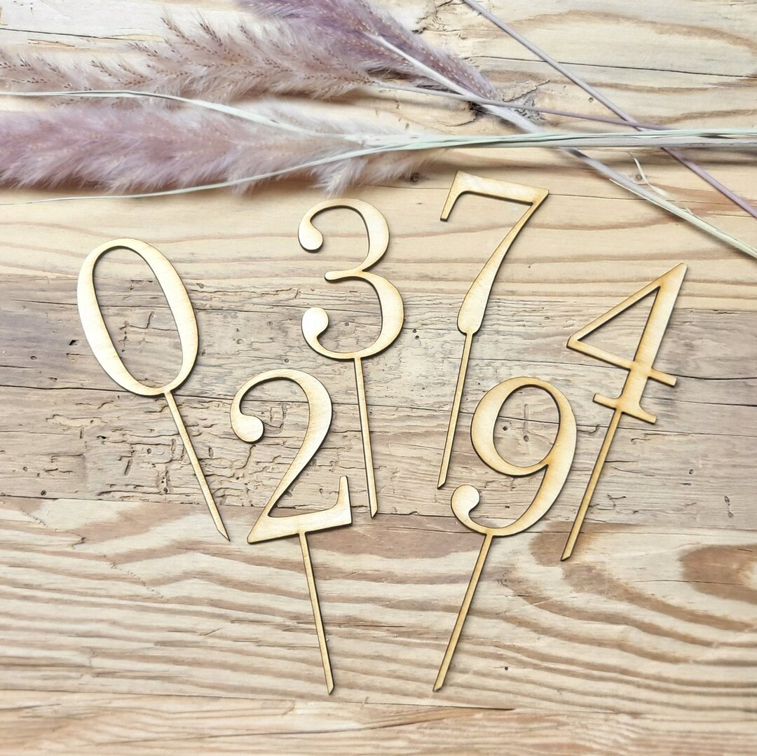 Cake Topper Number Birthday Cake Plug Cake Decoration Numbers ...