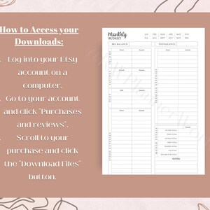 Monthly Budget Planner Printable | Budget Insert | Half Letter Size 5.5 ...