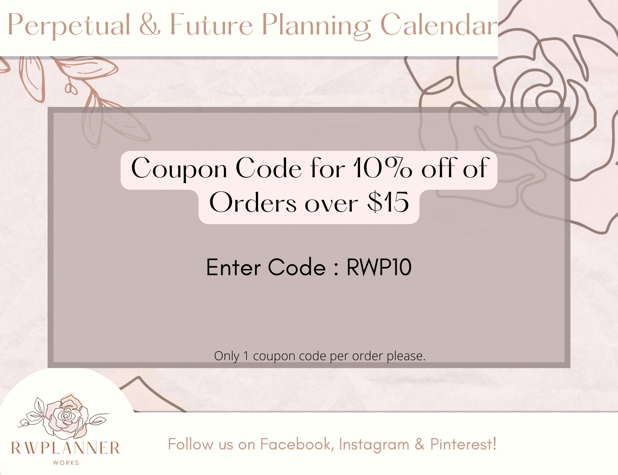 Perpetual Calendar | Future Planning Printables | Half Letter Page - Etsy