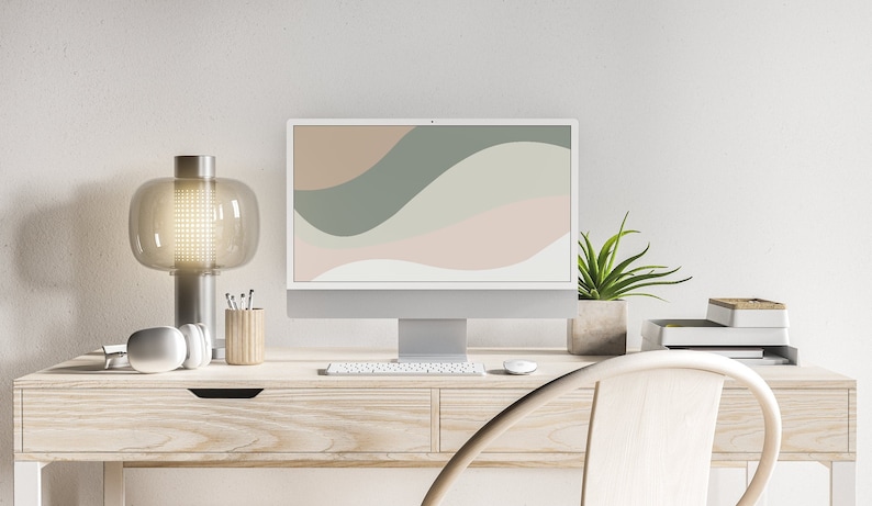 Aesthetic Minimalist Boho Digital Wallpaper MacBook Desktop Laptop ...