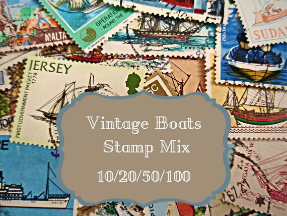 Boats/ships/submarines Themed Postage Stamps Mainly Used for | Etsy
