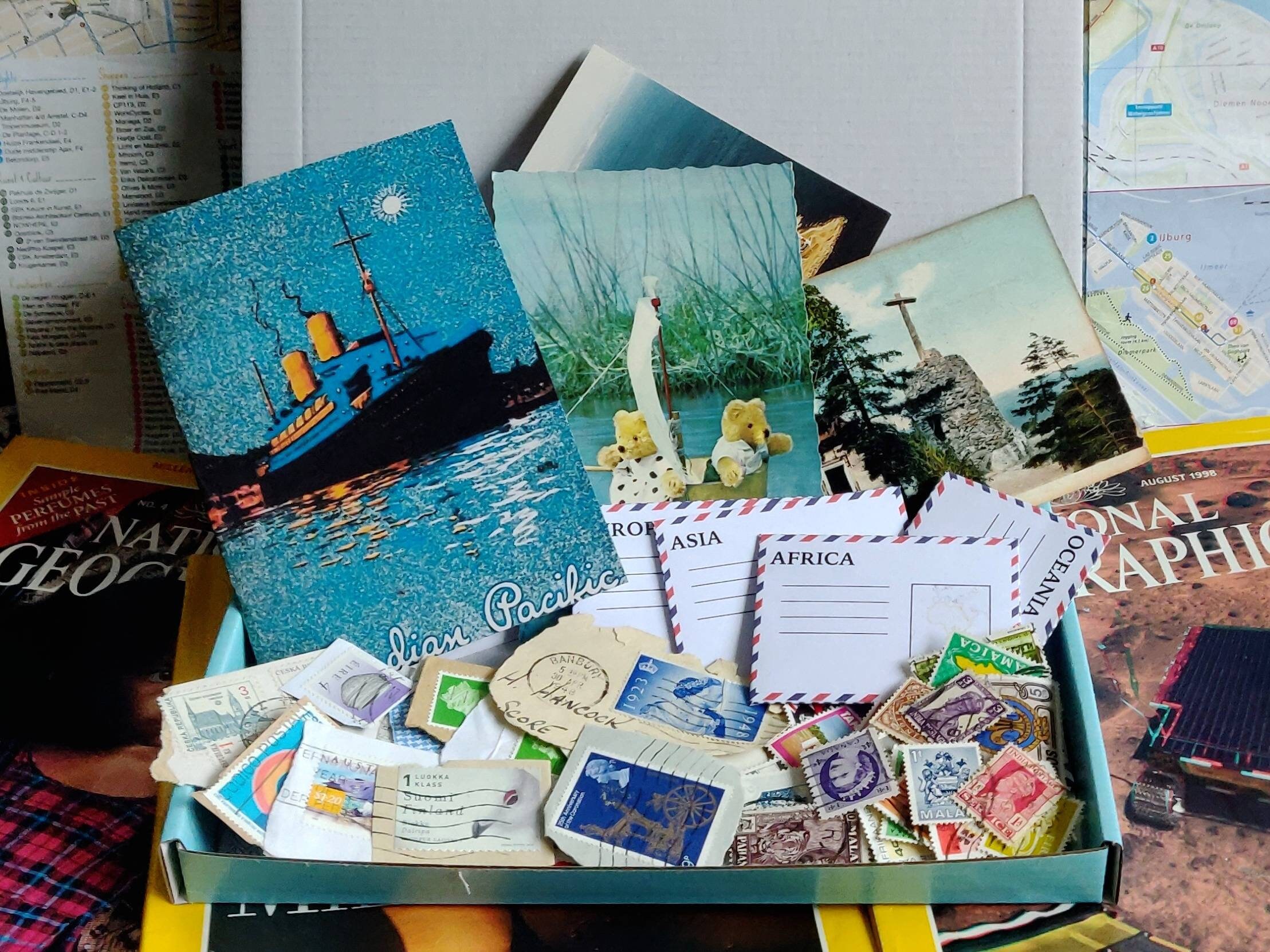 Vintage Travellers Mystery Box Bundle, Postcrossing, Ephemera ...