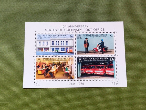 1979 Guernsey Post Office Vintage Minisheet Postage Stamps | Etsy