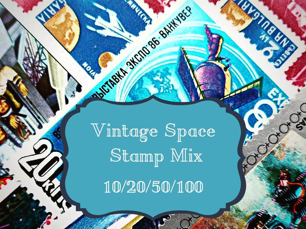 Vintage Space/cosmonaut/astronaut Postage Stamp Set, Used Stamps ...