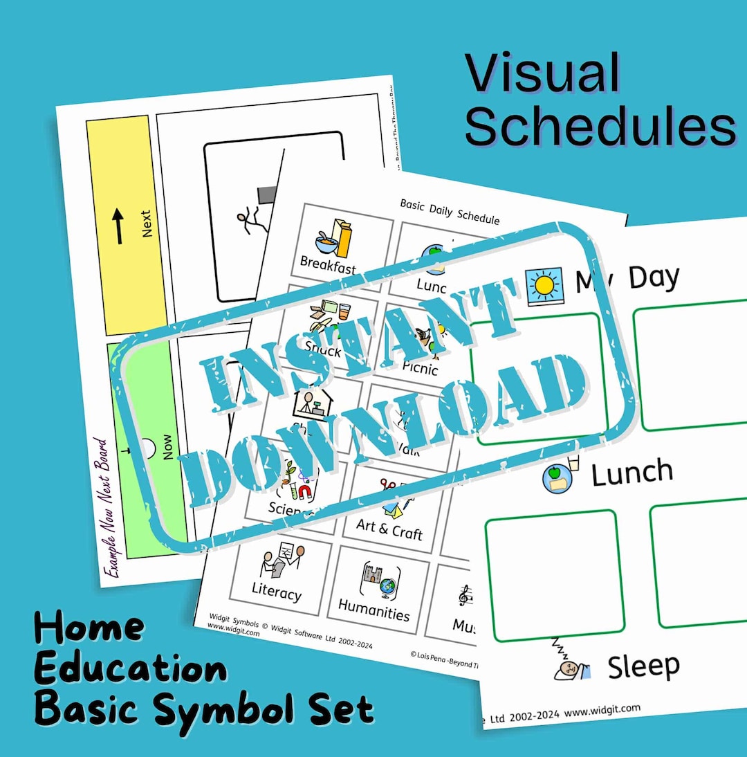 Visual Schedule Home Education Special Needs Communication - Etsy