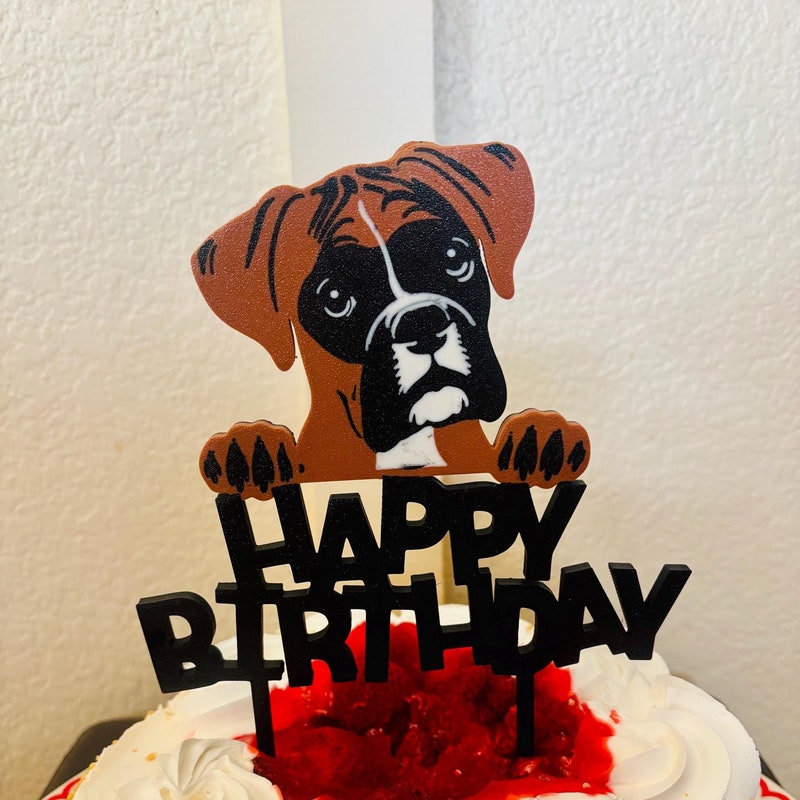 Boxer Cake Topper - Etsy