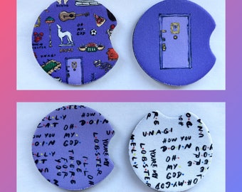 Funny Car Coaster Gift for Friend, Sandstone Coasters Set of 2 - Etsy