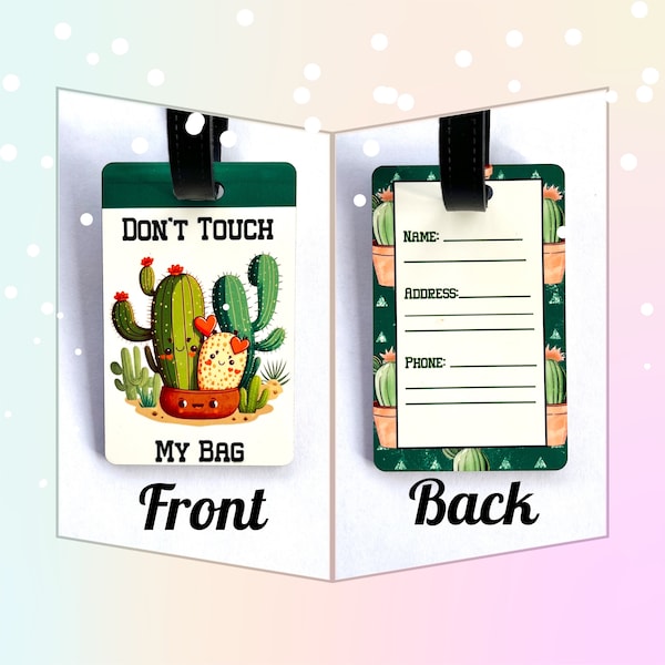 Cactus Luggage Tag - Etsy