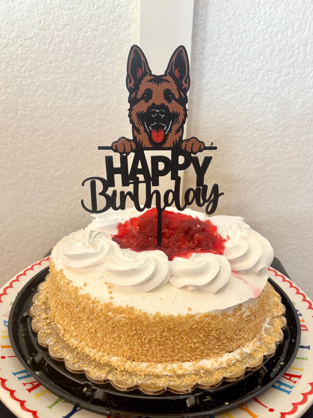 German Shepherd Dog Themed Cake Topper - Reusable Year After Year! - Etsy
