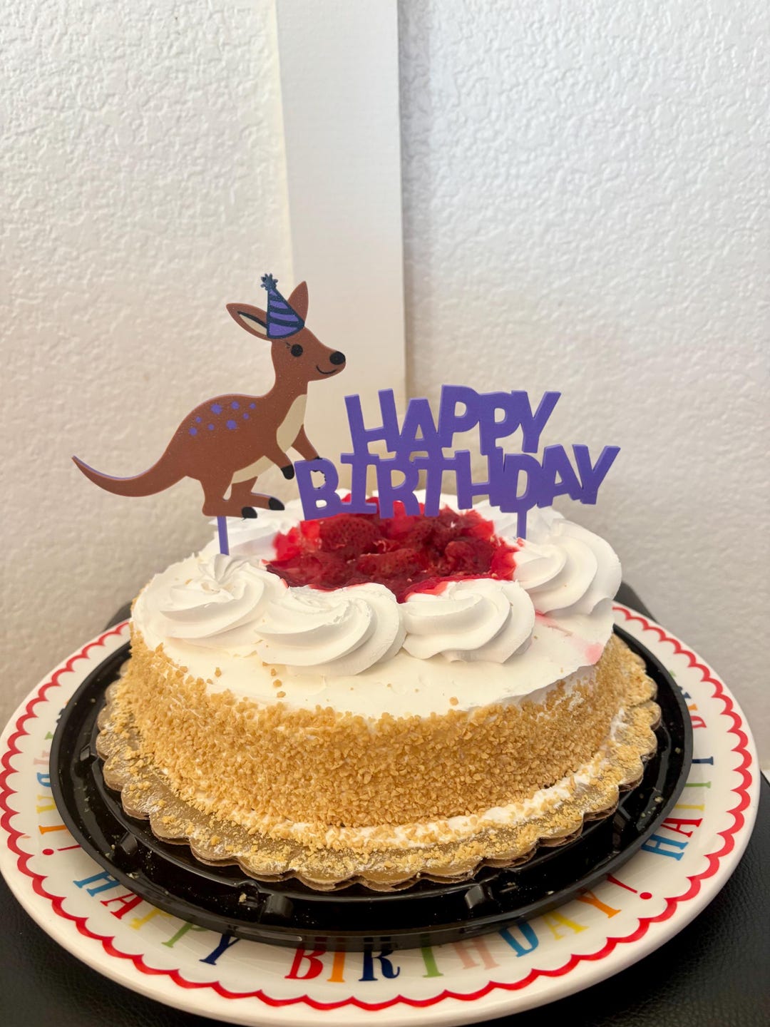 Kangaroo Happy Birthday Cake Topper - Reusable Year After Year! - Etsy