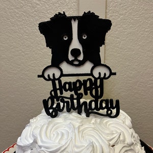 Border Collie Cake Topper - Etsy