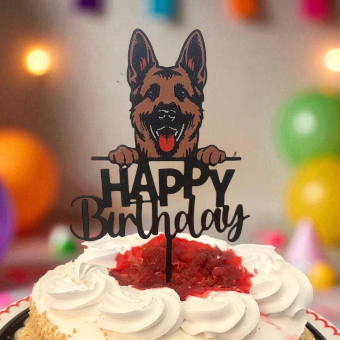 German Shepherd Cake Topper: Reusable Year After Year! - Etsy