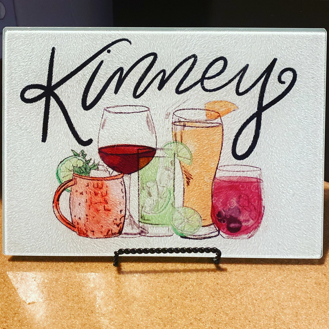 Personalized Bar Board With Name & Drinks - Etsy
