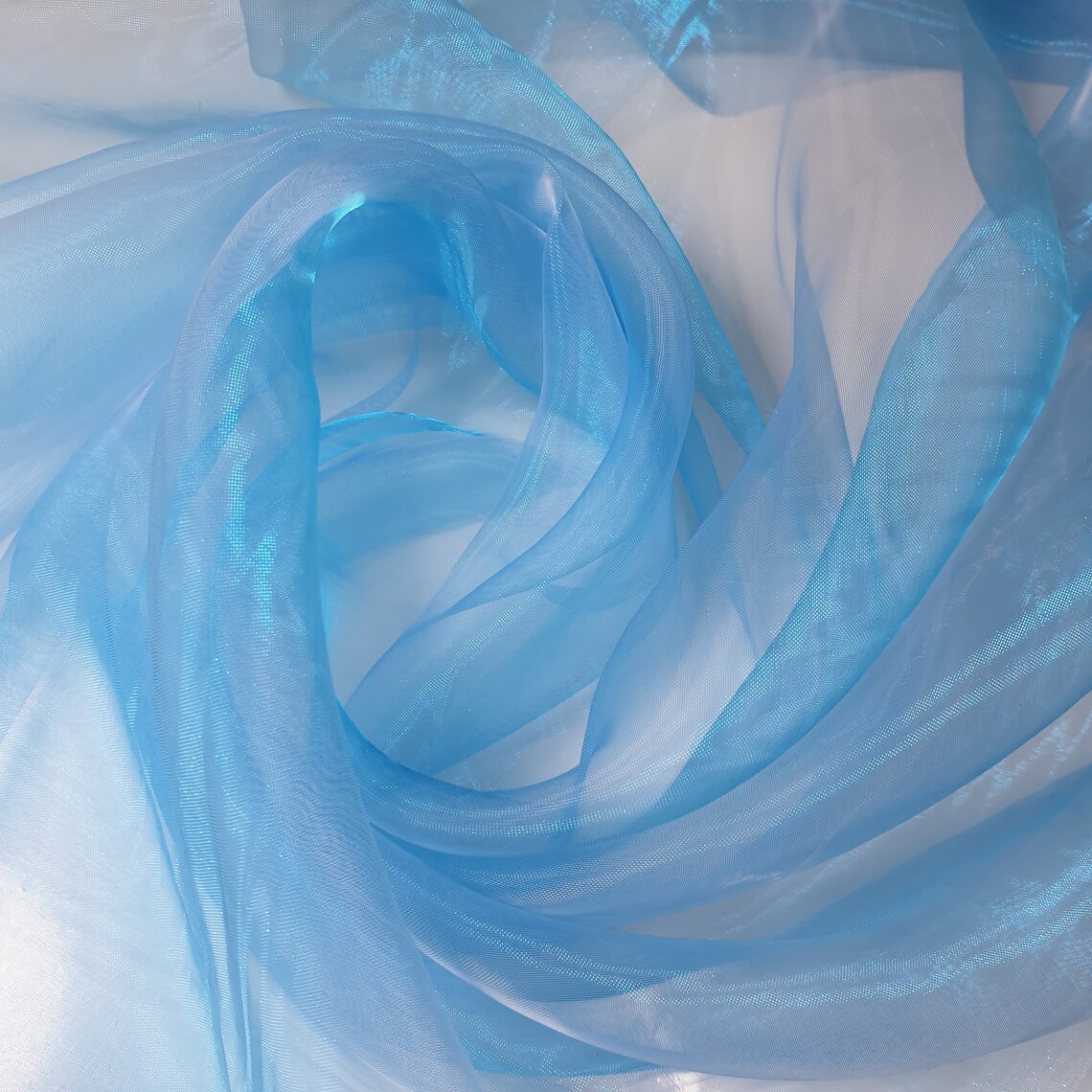 Turquoise Sheer Organza Fabric Voile Sold per METRE Curtain Wedding ...