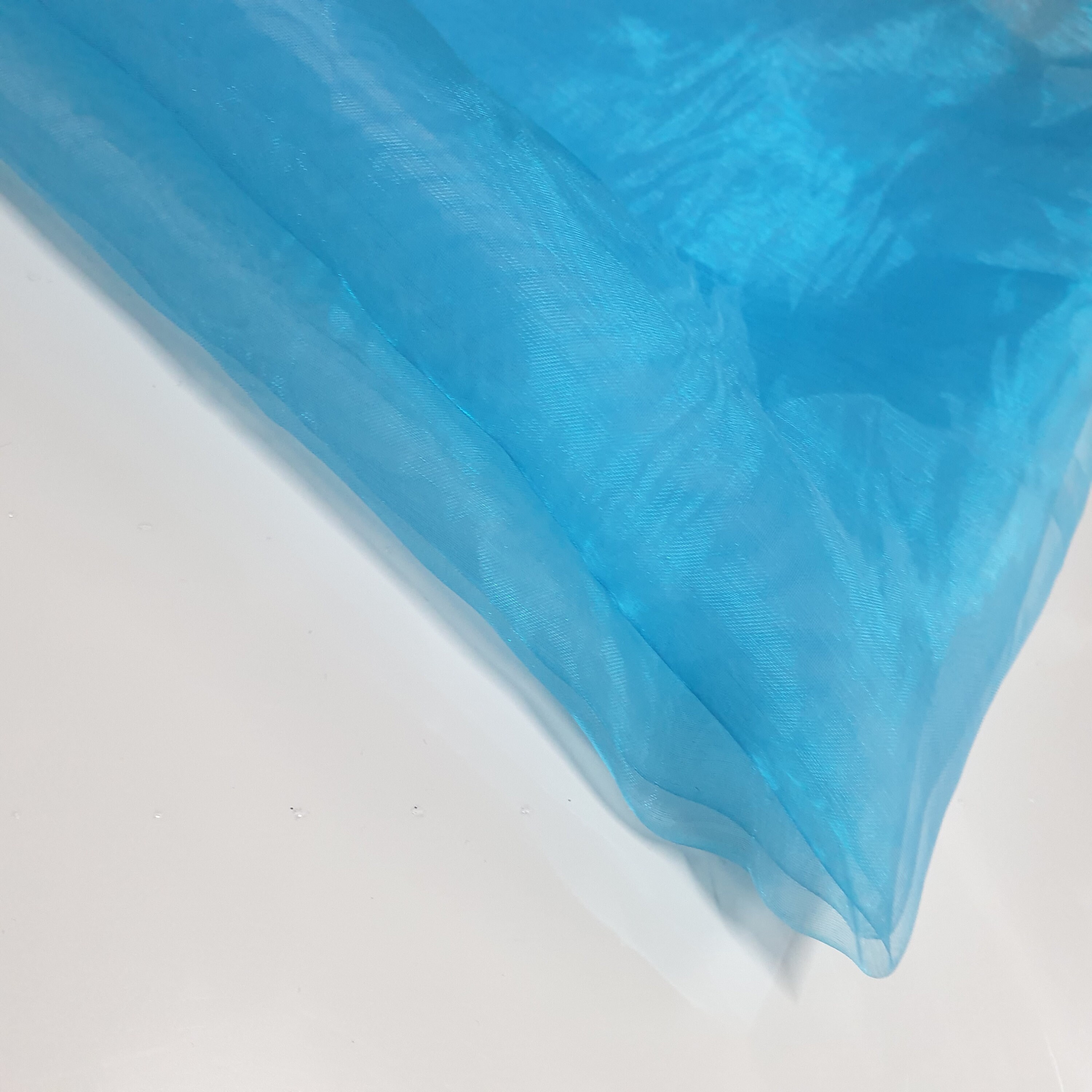 Turquoise Sheer Organza Fabric Voile Sold per METRE Curtain Wedding ...
