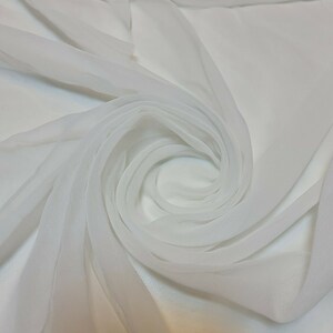 Plain Chiffon Fabric Soft Drape, Sheer Translucent Material in Colours ...