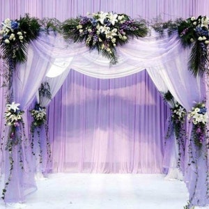 Sheer Organza Fabric Voile Drape Curtain Wedding Fabric Transparent 100 ...