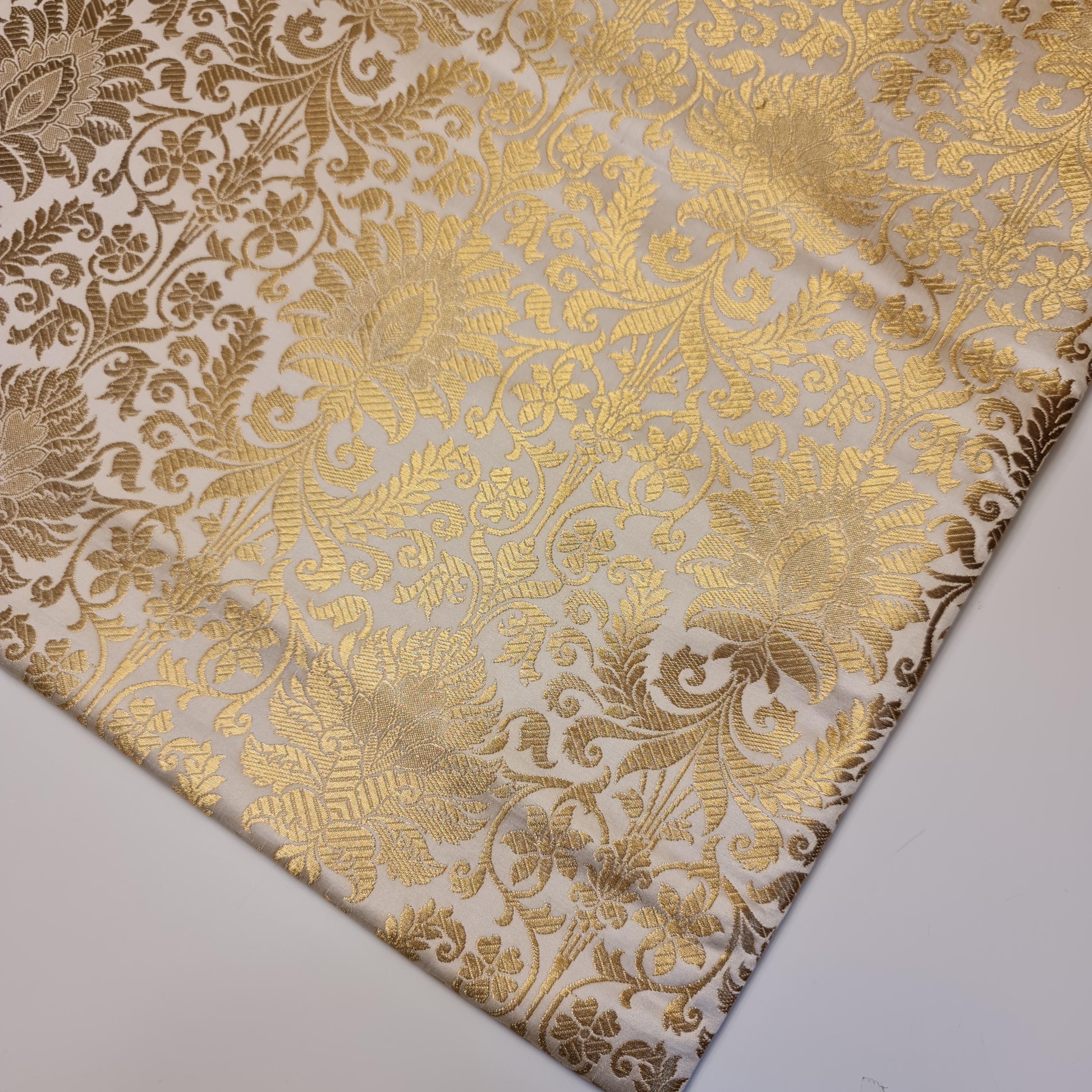 Luxurious Ornamental Paisley Gold Metallic Print Indian Poly | Etsy