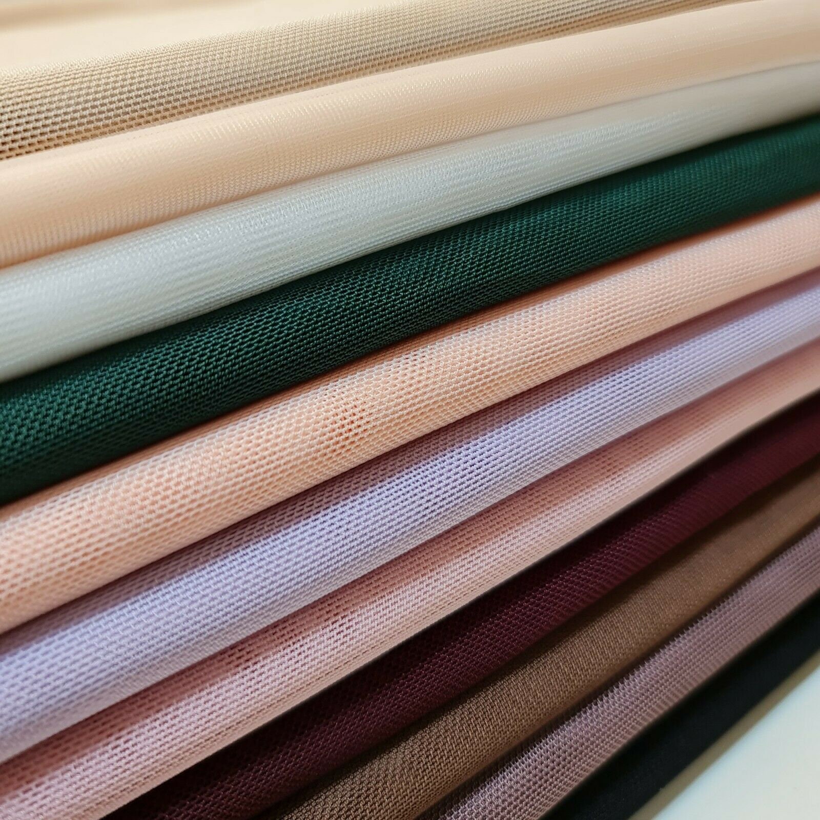 Power Net Fabric Premium Sheer 4 Way Stretch Mesh Lining Dressmaking ...