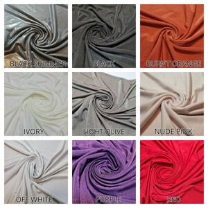 Plain 4 Way Stretch Lycra ITY Fabric Nylon Spandex Dress Dance Wear ...