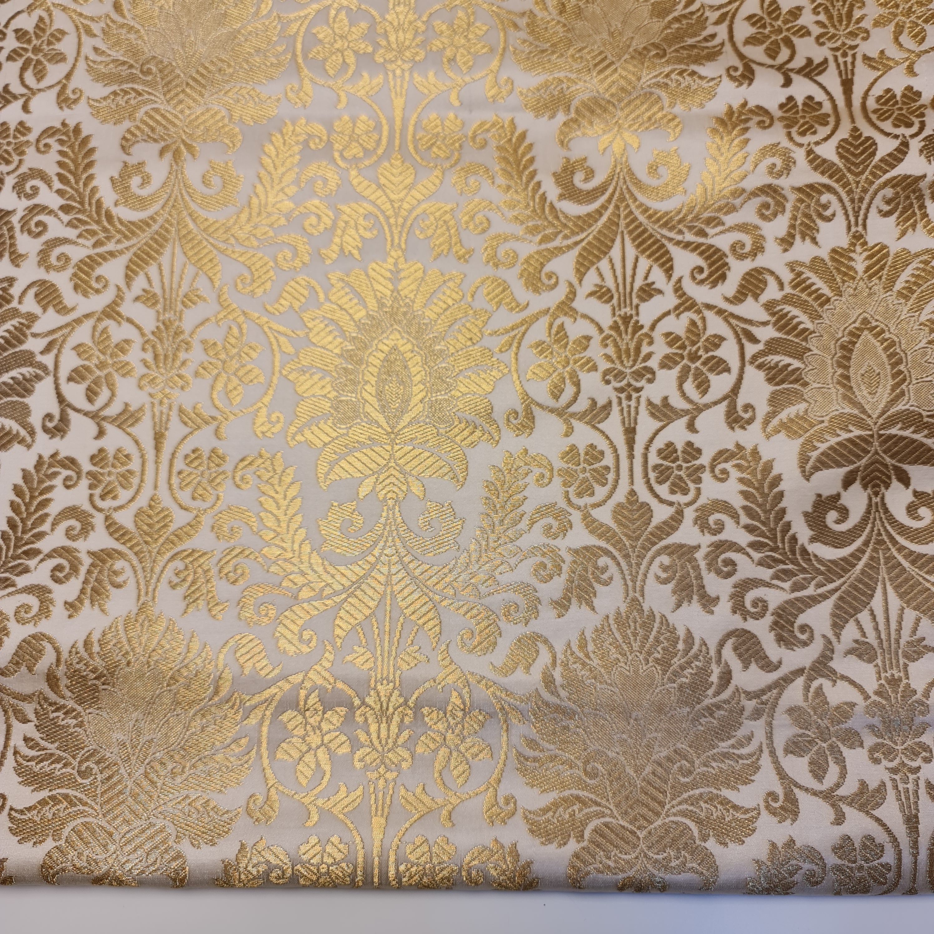 Luxurious Ornamental Paisley Gold Metallic Print Indian Poly | Etsy