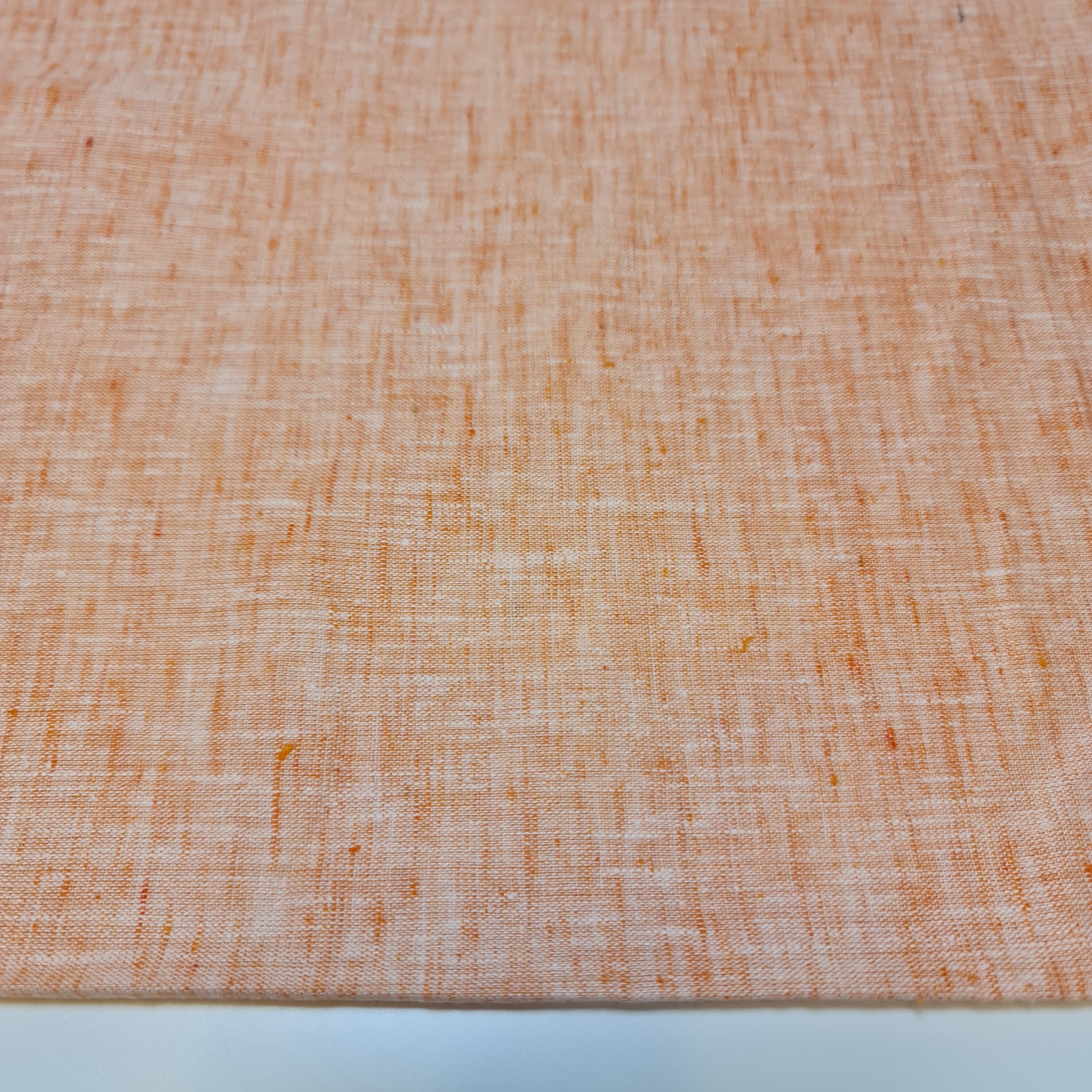 Amber Orange Melange Linen Look Khadi Soft Plain Dress Craft Curtains ...